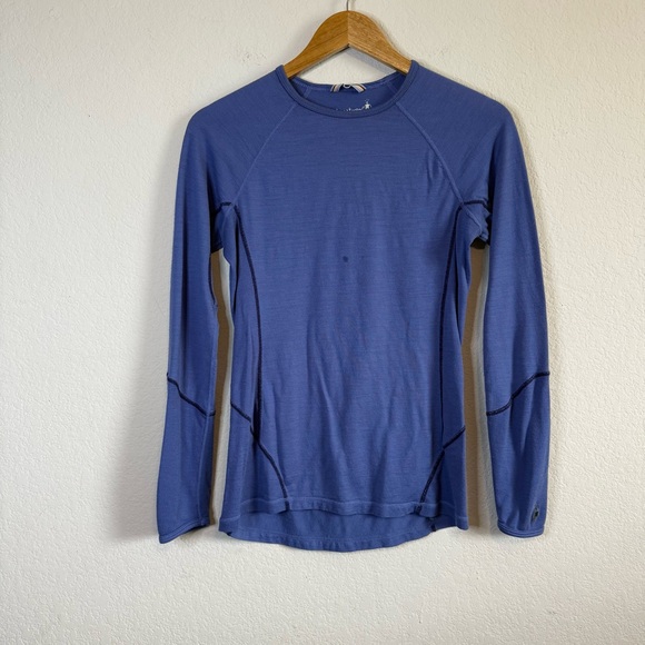 Smartwool | Tops | Smartwool Blue Purple Long Sleeve Base Layer Merino ...